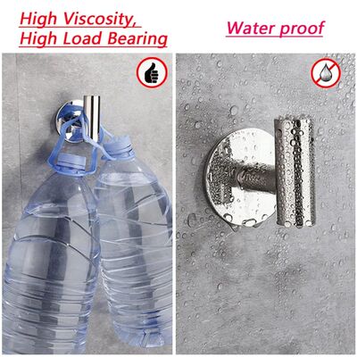 1/2PC Adhesive Wall Hook tainless teel Robe tier Hooks