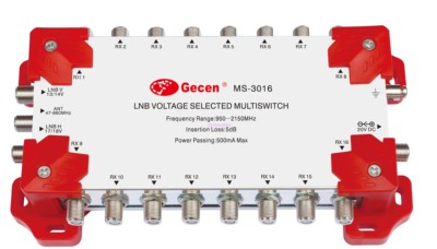 3x16 satellite multiswitch LNB voltage selected multi switch