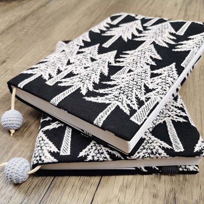 一叶雪松手帐封皮书套布艺可调节