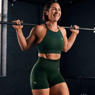 欧美女oneractive健身短裤 高腰收腹运动瑜伽蜜桃提臀紧身四分裤