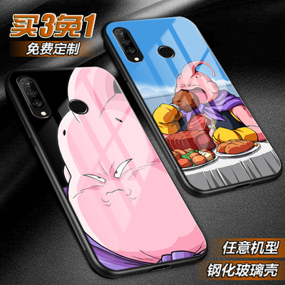 龙珠魔人布欧适用华为nova6可爱5pro粉胖胖4e玻璃3ei麦芒2i手机壳