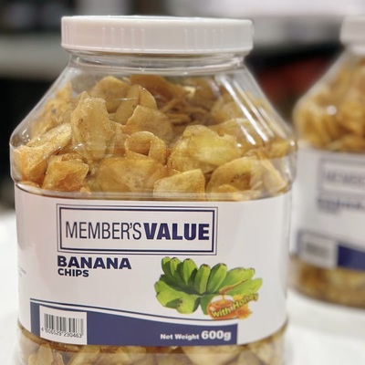 豪华版！菲律宾S&R进口MEMBER'S VALUE BANANA CHIPS香蕉片薄脆