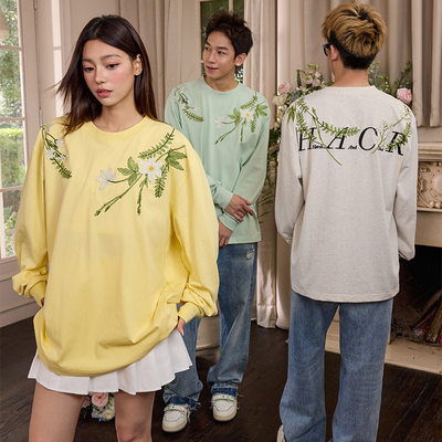 桀骜不驯新中式花卉T恤