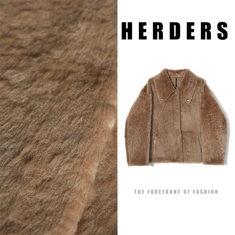 HERDERS 冬季短款翻领绵羊皮毛一体皮草女士外套 52389