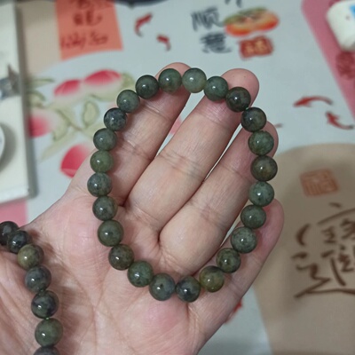 天然翡翠手串单圈圆珠手链