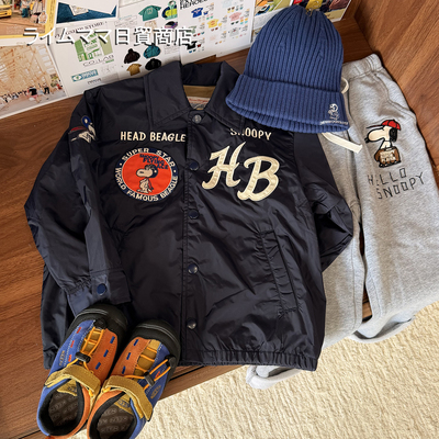 日系DD儿童藏青棒球服外套