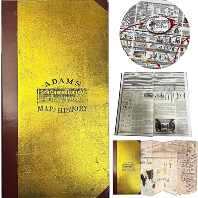 跨境新品 Adams time chart 亚当斯时间轴历史事件印刷历史地图书