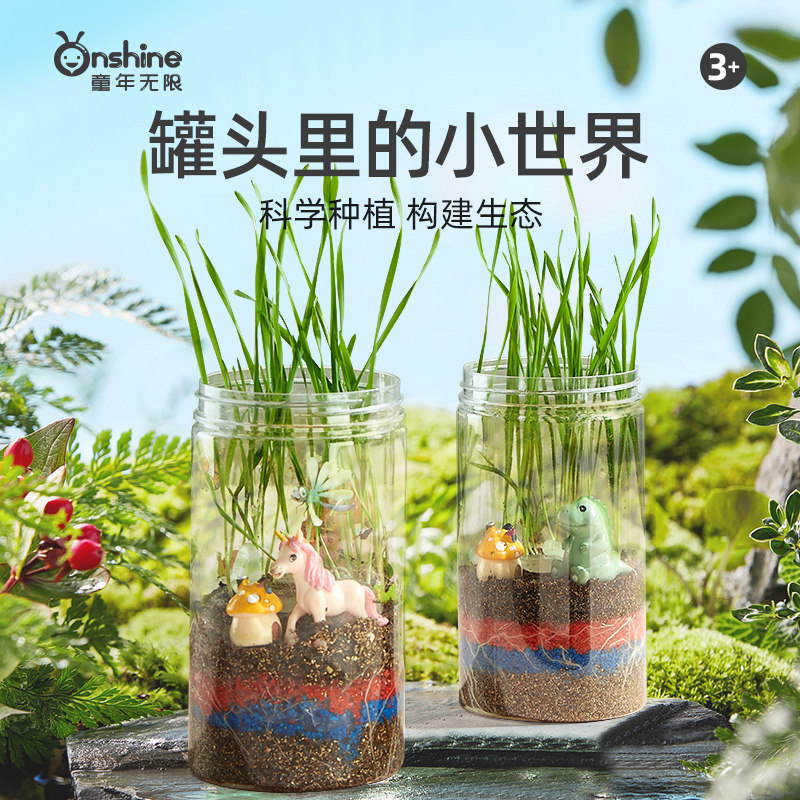 onshine我的秘密花园儿童种植玩具罐头微景观植物科学小实验玩具