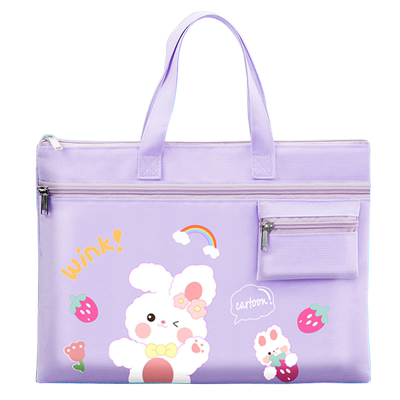 智购帆布卡通文件袋防水手提