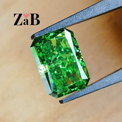 朱案白高碳钻雷迪恩冰花切绿宝石