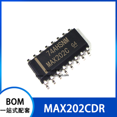 MAX202C MAX202CD MAX202CDR RS232收发器 贴片SOP-16