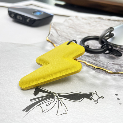 头层牛皮闪电元素钥匙扣