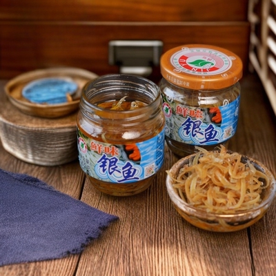 银鱼即食海鱼咸鱼玻璃罐头潮汕特产杂咸白粥小菜纯肉美味腌制水产