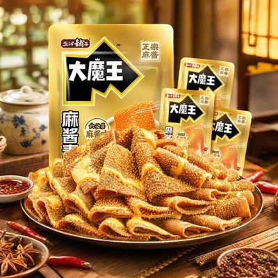 大魔王素毛肚六必居麻酱魔芋休闲追剧办公室解馋小零食盐津铺子