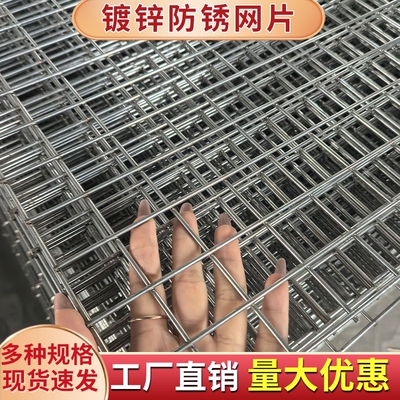 镀锌铁丝网片围栏加粗养殖网狗笼养殖建筑钢筋网格网钢丝防护防锈