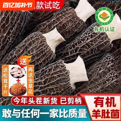 羊肚菌干货野生菌云南菌菇500g羊肝牛肚茵礼盒云南菌子煲汤食材