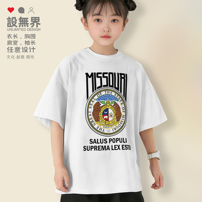 美国洲徽Missouri密苏里落肩T恤