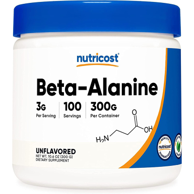 现货Nutricost Beta Alanine β丙氨酸粉末 纯β丙氨酸 原味300g