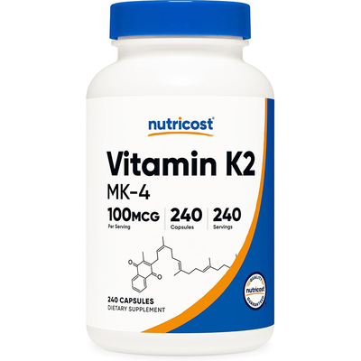 现货美国Nutricost维生素K2软胶囊 Vitamin K2 MK-4 100微克240粒