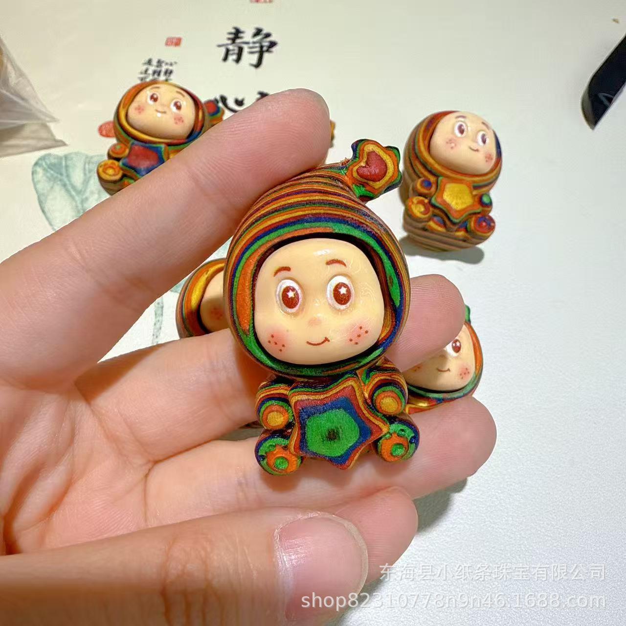 2026檀木星星人diy配件手工材料手链串珠项链挂件手串文玩配饰品