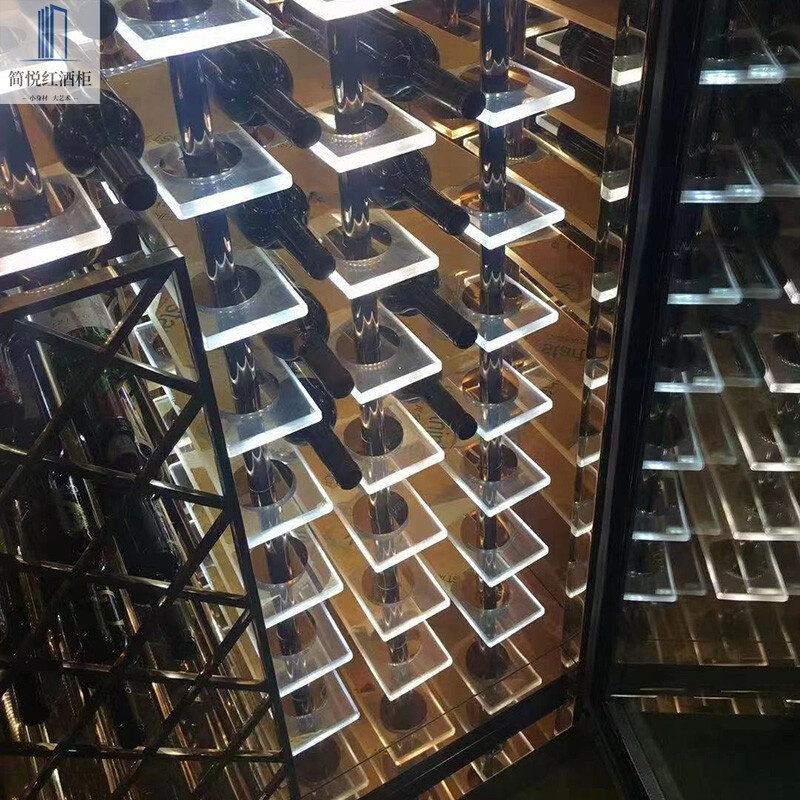 新亚克力红酒架定制有机玻璃酒架酒店不锈钢红酒柜透明洋酒展示架_虎窝淘