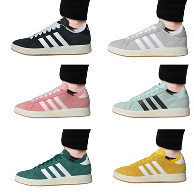 Adidas阿迪达斯男女三条杠Grand Court Base 00s百搭板鞋IH6185