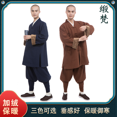 缎梵僧服短褂加绒保暖