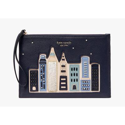 kate spade New York On Purpose Skyline小袋真皮手拿钱包NWT