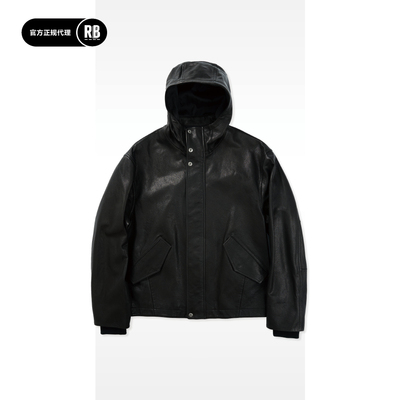 RBHouseLabel连帽派克皮衣