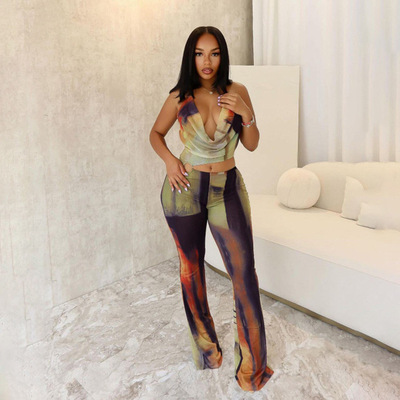 Fashion contrasting lace up jumpsuit 时尚修身撞色系带连体裤