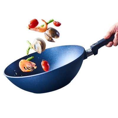 正品WOLL德国进口中式炒锅不粘锅家用炒菜锅无油烟燃气灶锅炒勺大_虎窝淘