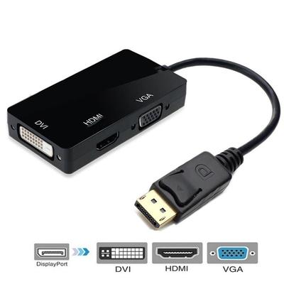 雷电大DP转HDMI VGA DVI三合一转接线笔记本转换器高清视频切换器定制