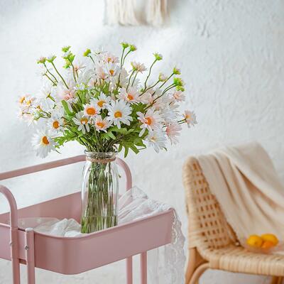 婚庆多头野菊花跨境仿真花厂家家居装饰INS风假花MW66785定制