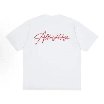 SMILE ISLAND 美式字母logo复古手绘涂鸦花体印花嘻哈宽松短袖T恤