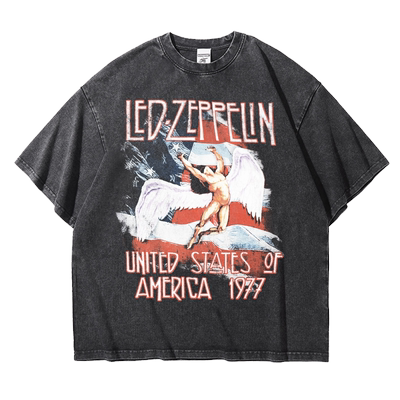 阿美咔叽重磅落肩圆领套头T恤