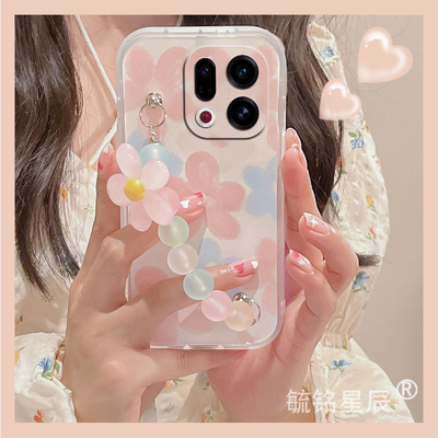 适用oppofindx9pro手机壳x8/findx7新款x8s+粉色mini花朵x6天玑版x5小清新x3pro透明的x2夏日x7ultra简约diy