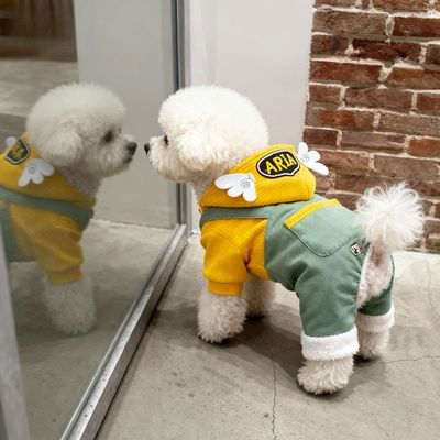 狗狗衣服秋冬款可爱小翅膀四脚衣