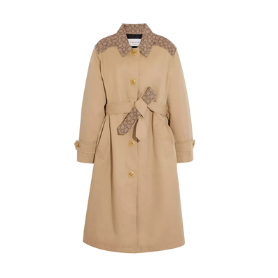 COACH/蔻驰Signature Turnlock Trench 女士风衣长款外套