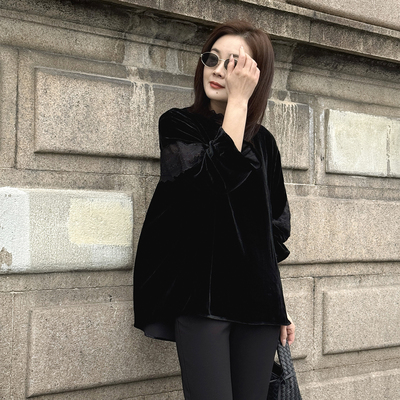 T井姐妹【若水】设计感松蕾丝花边拼接简约气质衬衫TX2601-TJ655