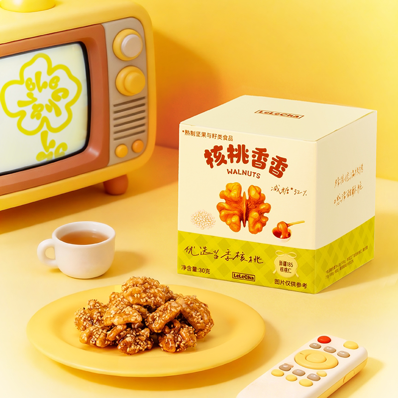 LELECHA乐乐茶核桃香香酥脆去衣熟核桃烘焙坚果干果休闲解馋零食