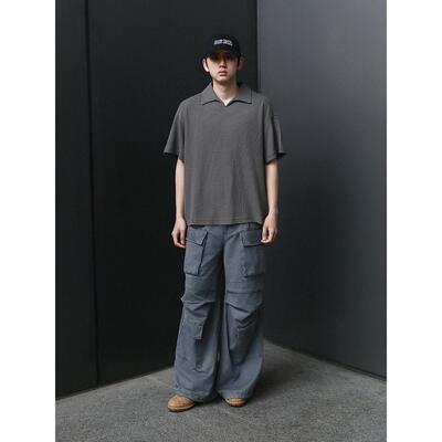 BPCALL25SS 阿酸POLO衫短袖宽松简百搭美式覆古春夏新品男女通款
