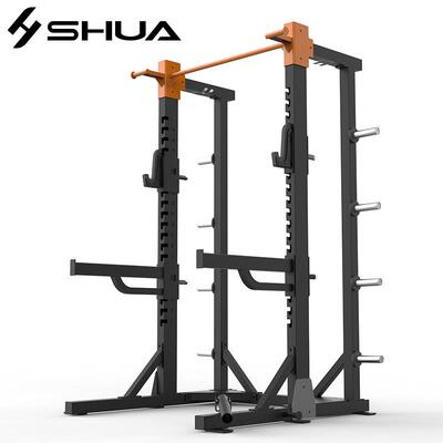 综合框架式深蹲卧推训练架SH-G8902/8901/8903健身房史密斯机