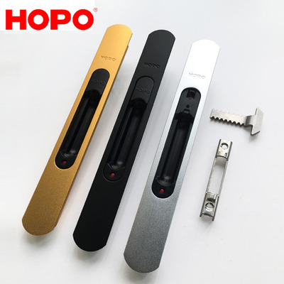 HOPO好博断桥门窗推拉门窗自动锁432MA锁单勾钩锁一字条锁黑色带