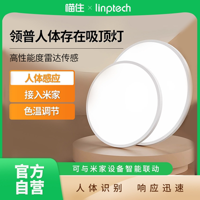 领普人体存在吸顶灯已接入米家智能灯护眼现代简约LED房间灯 A411