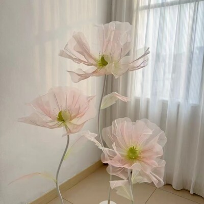 婚庆道具仿真丝网花纱布置装饰