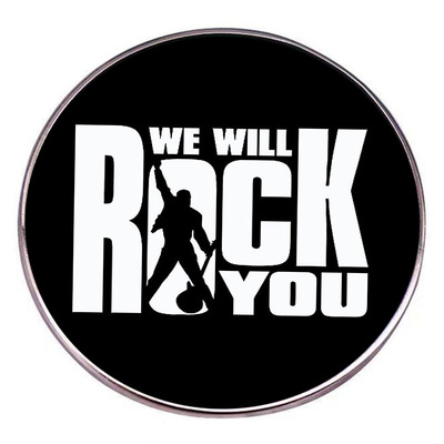 We Will Rock You摇滚万岁皇后乐队胸针金属音乐别针徽章配饰