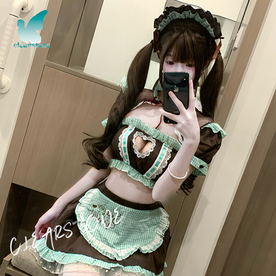 【clearstone】糖鞭巧克力情人节女仆 Cosplay薄荷色日系女装正版