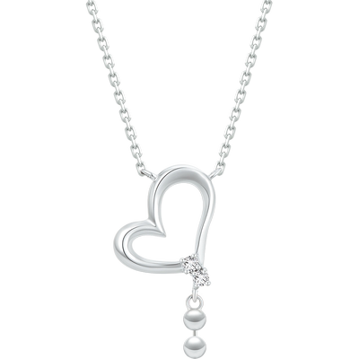 simplejoys爱心珠项链925纯银女
