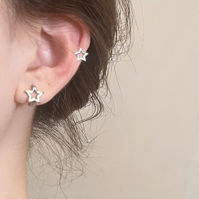 srrmhyn简约星星耳扣耳钉女