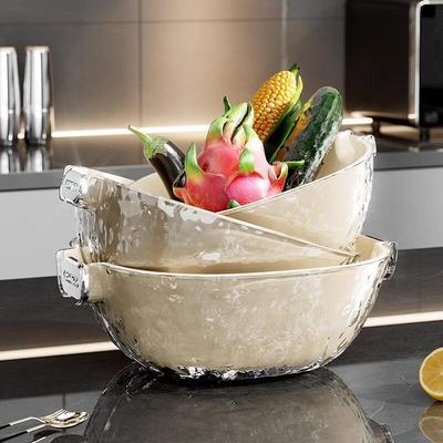 日本品质双层洗菜盆沥水篮家用轻奢洗菜篮子塑料水果盘客厅茶几